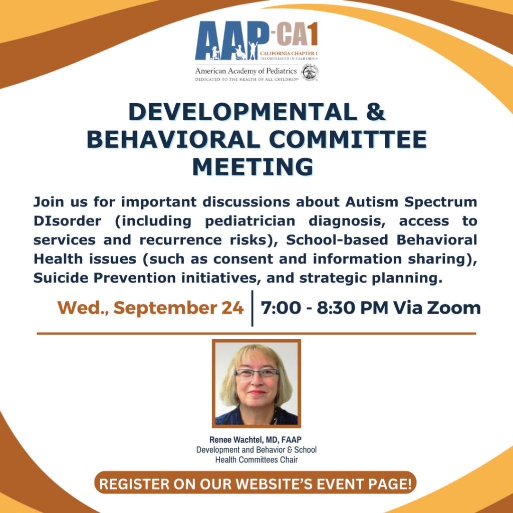 Developmental & Behavior Committee Meeting - American Academy of ...